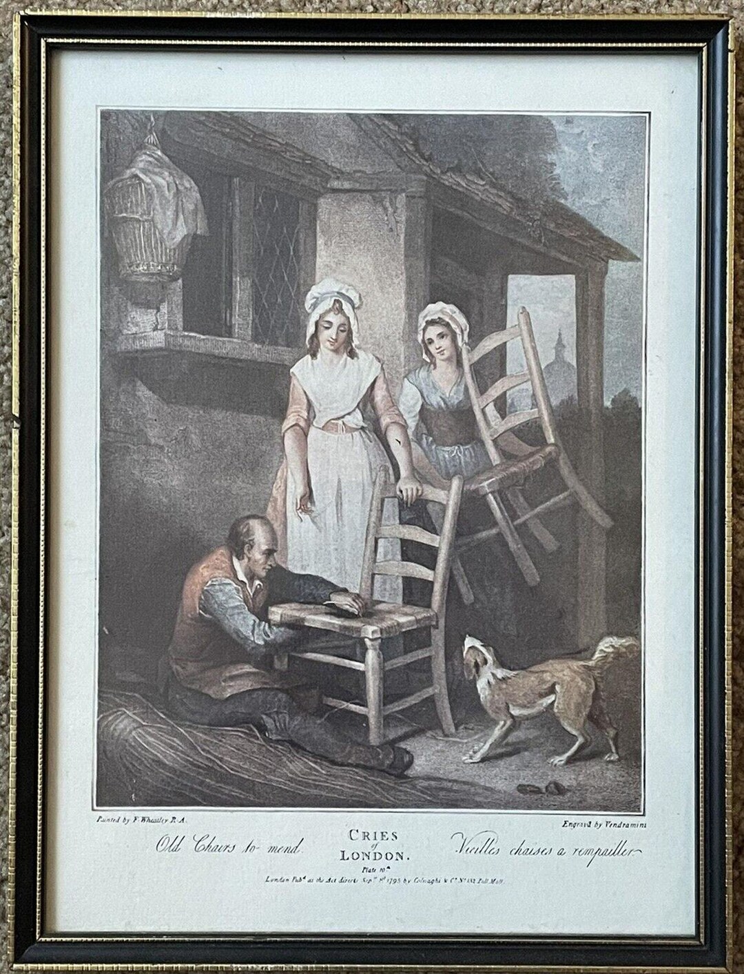 Francis Wheatley Cries of London Series Plate 10 Old Chairs TO Mend ...