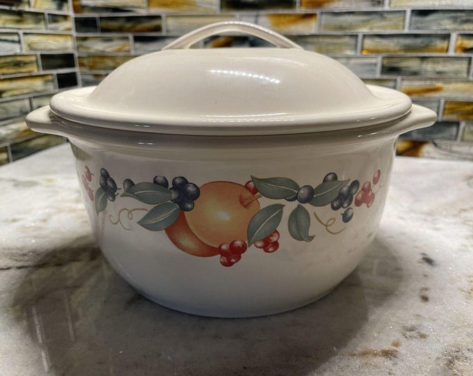 Corning Ware Corelle Coordinates Abundance Fruit Covered Casserole Dish ...