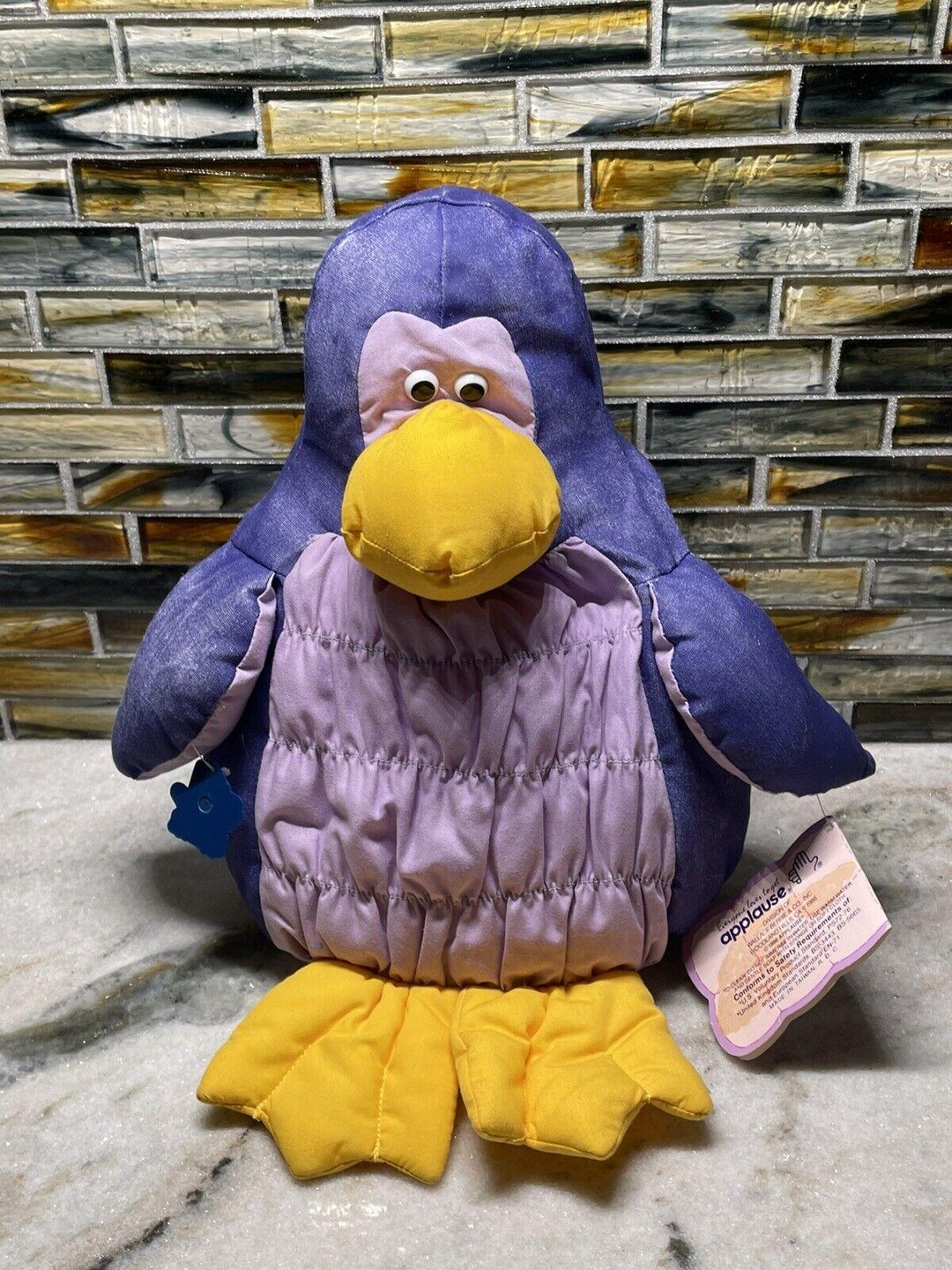 Applause Puffles Penguin 1986 Plush Stuffed Animal Vintage New Old ...
