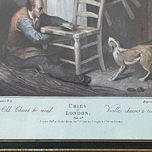 Francis Wheatley Cries of London Series Plate 10 Old Chairs TO Mend ...