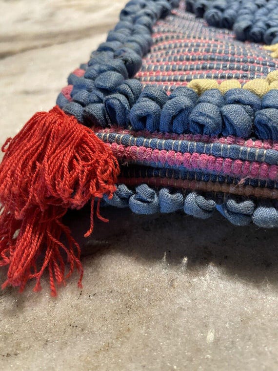 Vintage Inside Out Tote Bag 60s Satchel Rooster Woode… - Gem