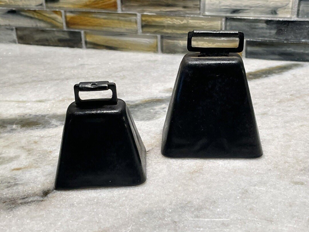 Two Vintage Rustic Primitive Metal Cow Bells Sheep Bell Farmhouse Decor ...