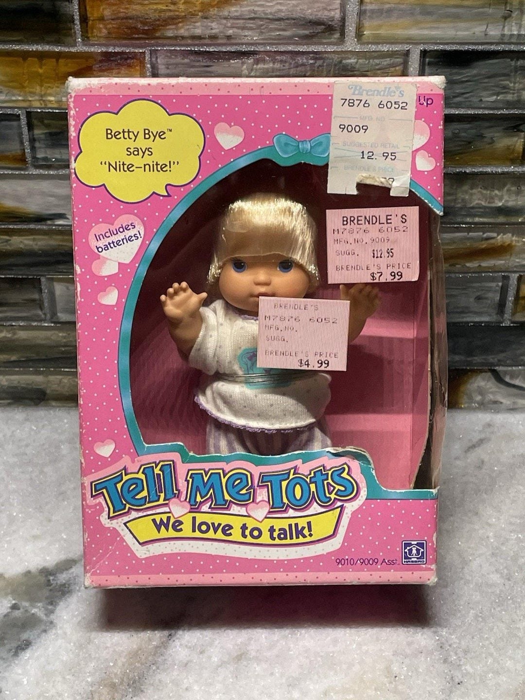 Tell Me Tots Talking Doll Toy Vintage 1990 Hasbro Betty Bye New in Box ...