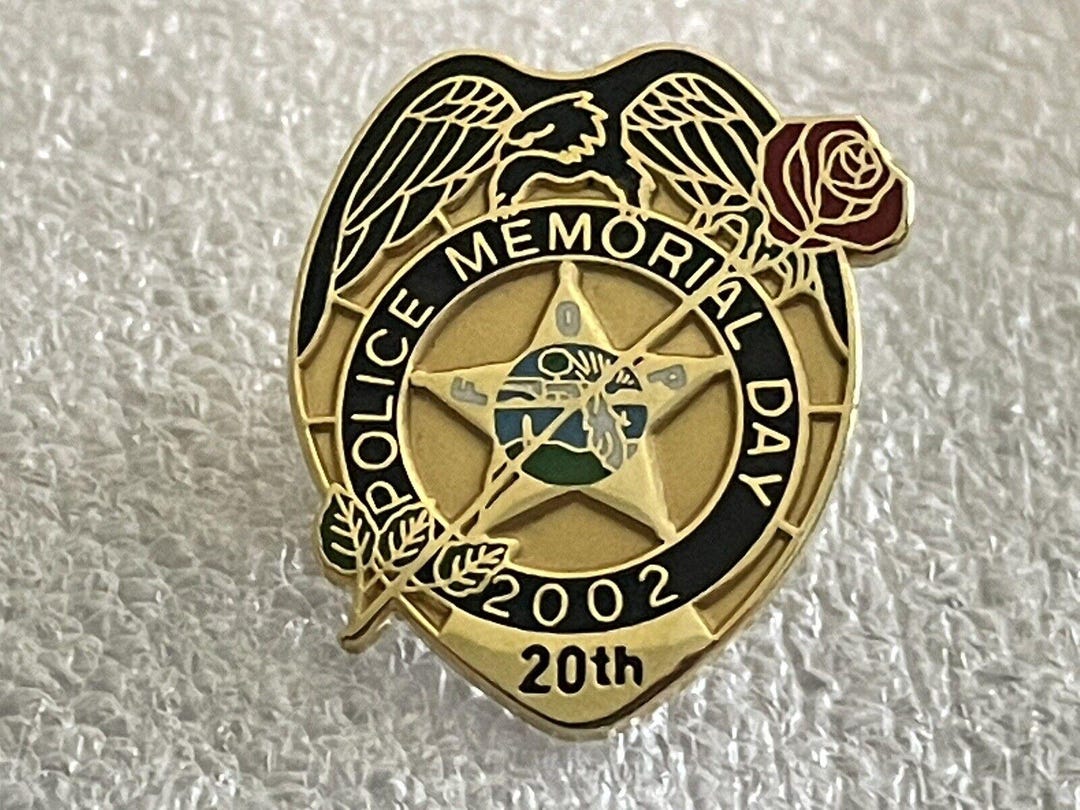20th Police Memorial Day 2002 Badge Lapel Pin Etsy
