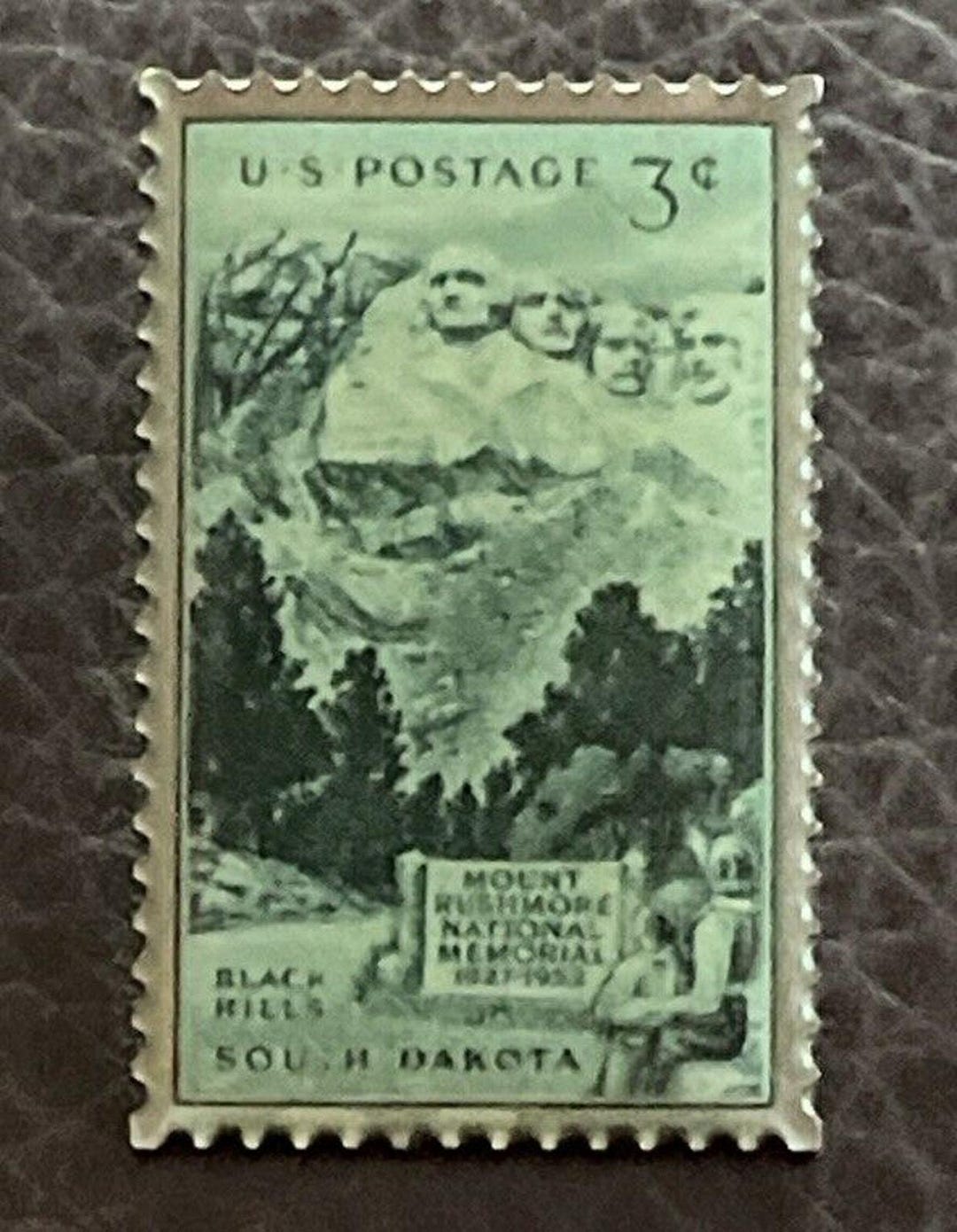 US 3 Cent Mount Rushmore South Dakota Actual Postage Stamp on Pin - Etsy