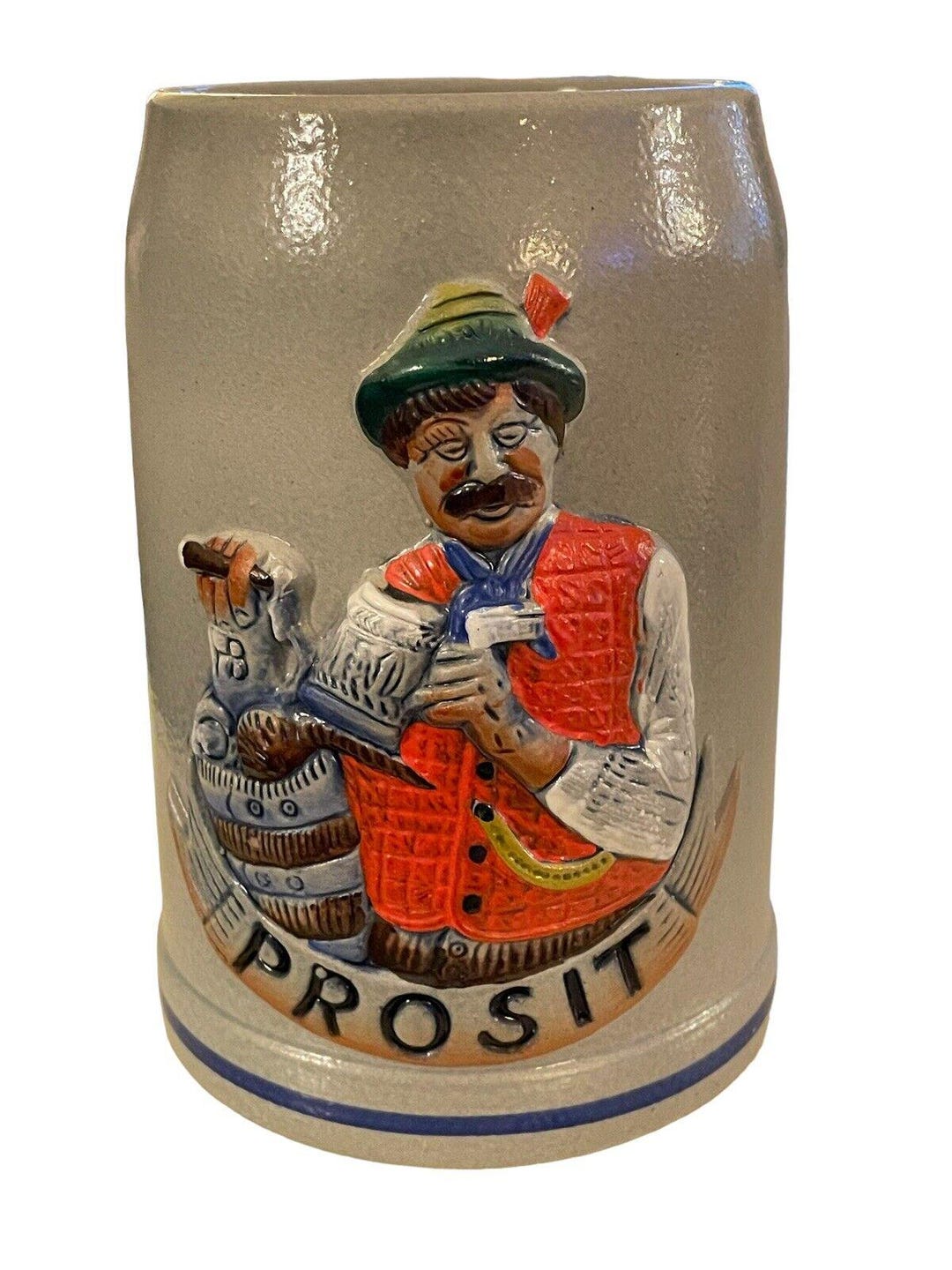 Vintage Prosit King Original 3 401 Germany German Beer Stein Stoneware ...