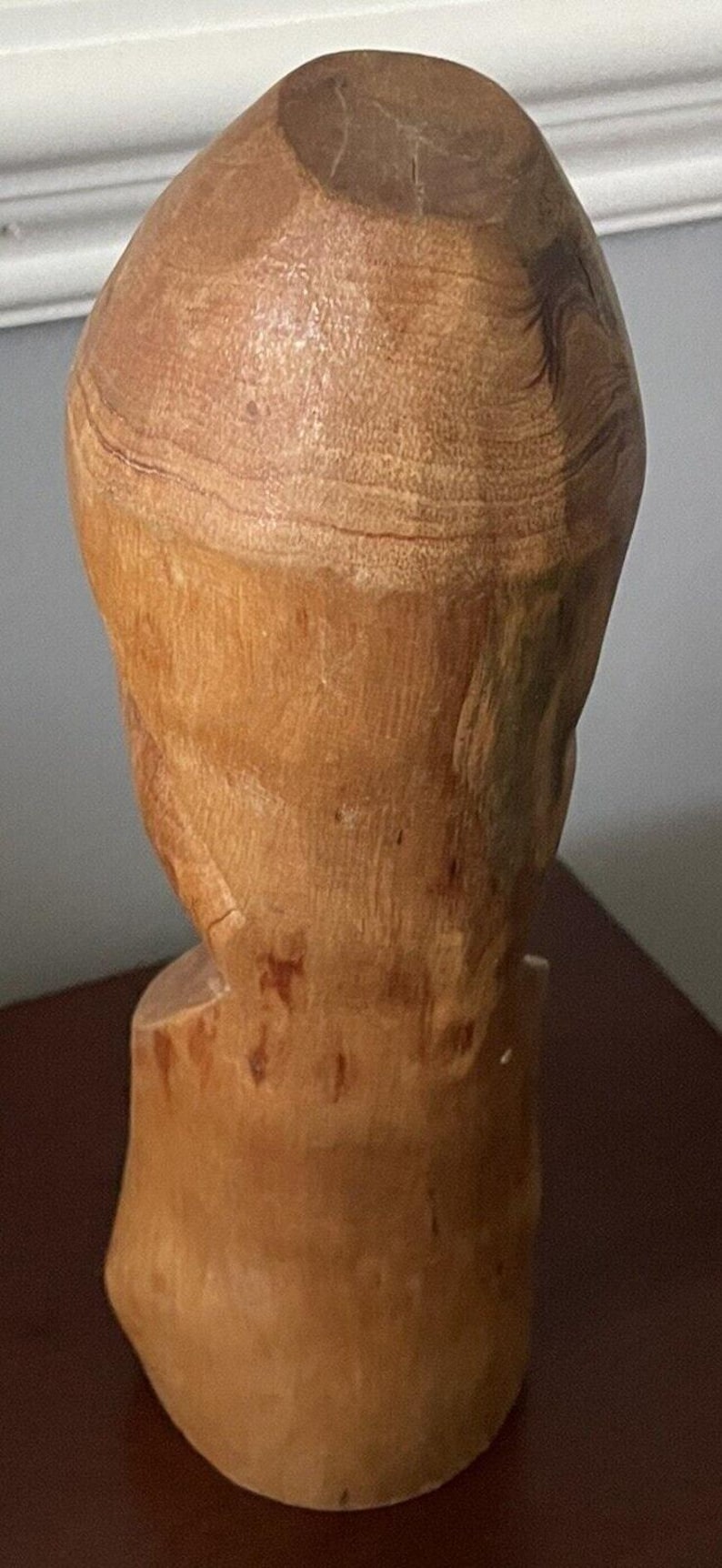 Vintage African Solid Wood Sculpture BUST Head Hand Carved Statue ...