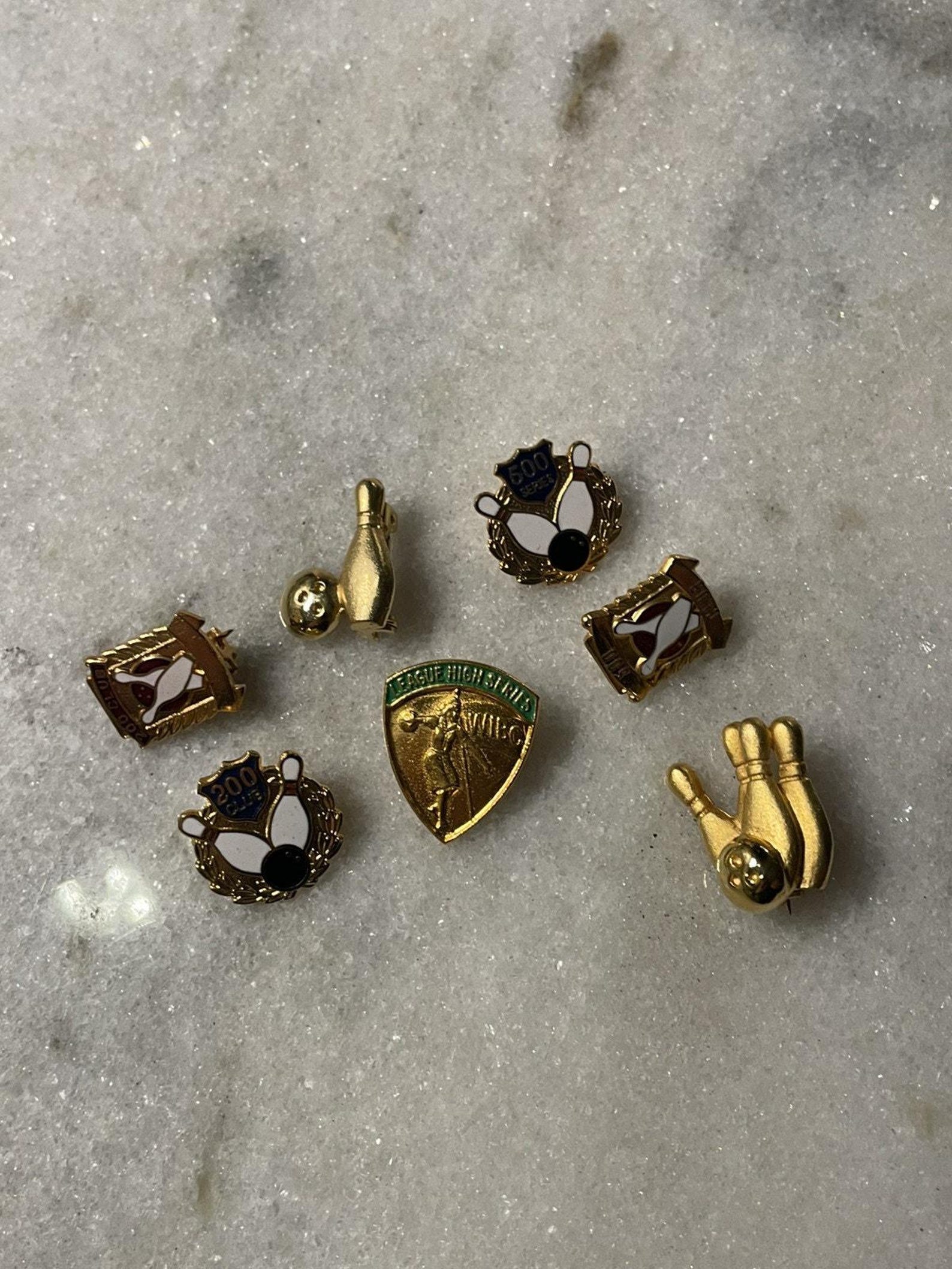 Lot of 7 Vintage WIBC Womens International Bowling Congress Lapel Pin ...