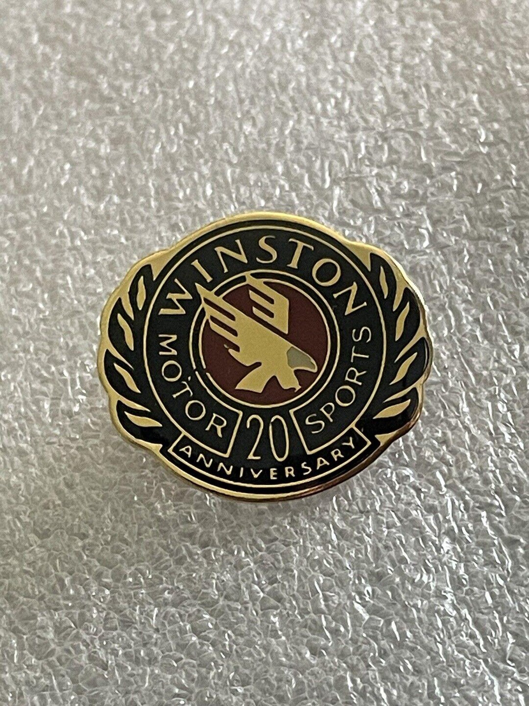 Vintage 1991 WINSTON Motor Sports 20th Anniversary Hat Lapel Pin Nascar ...