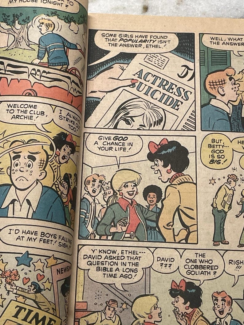 1973 Archies Clean Slate Comic Book Comics Al Hartley Christian Spire ...