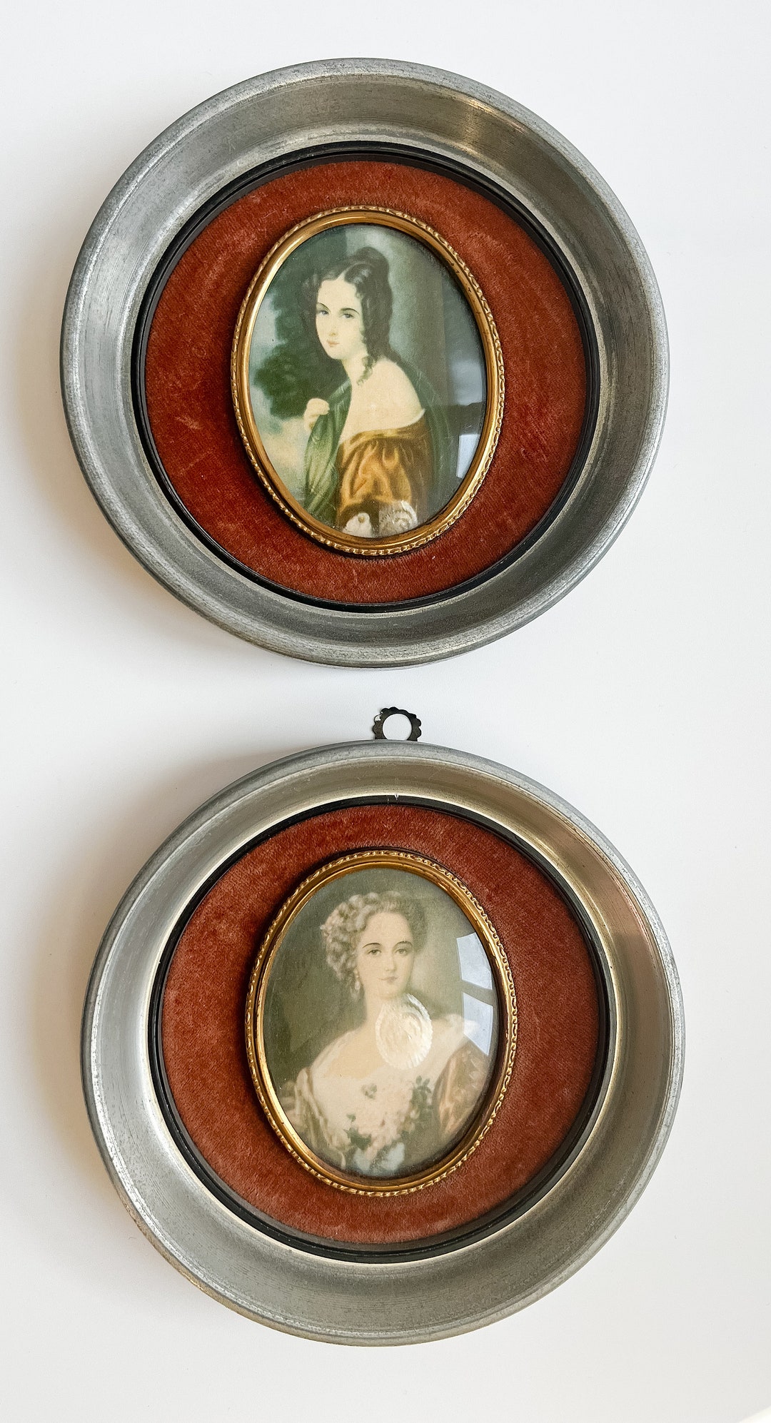 Two Vintage Cameo Collection Portraits Lady Dower and Lady - Etsy