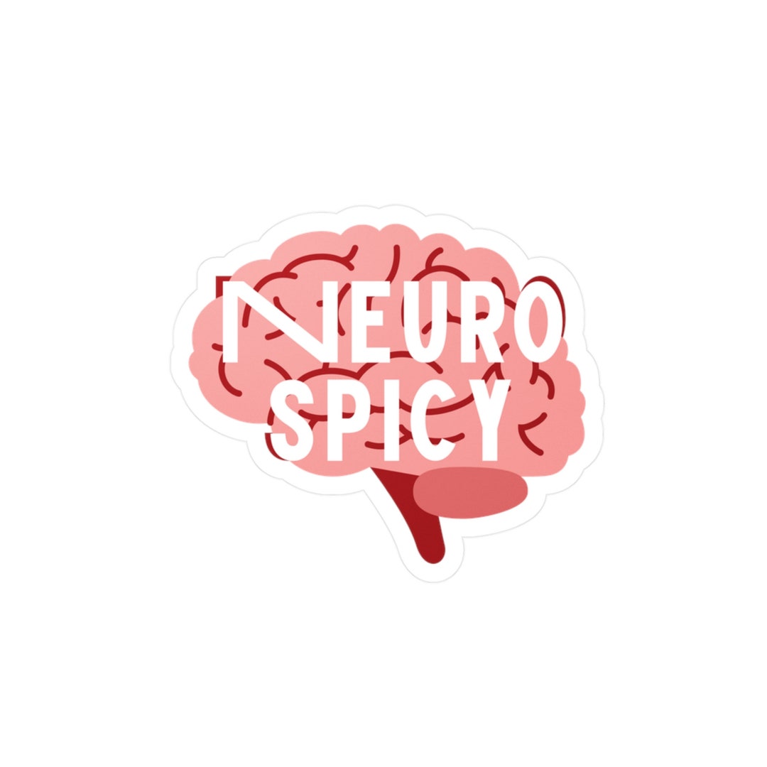 Neurospicy Brain Kiss-cut Vinyl Decal - Etsy