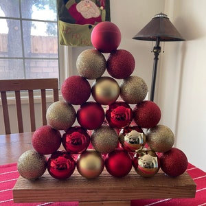 Homemade Christmas Balls Tree - Holiday Decor - Etsy