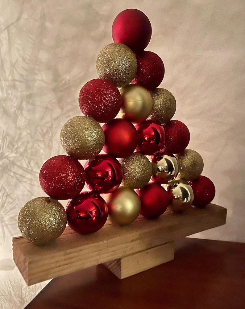 Homemade Christmas Balls Tree - Holiday Decor - Etsy