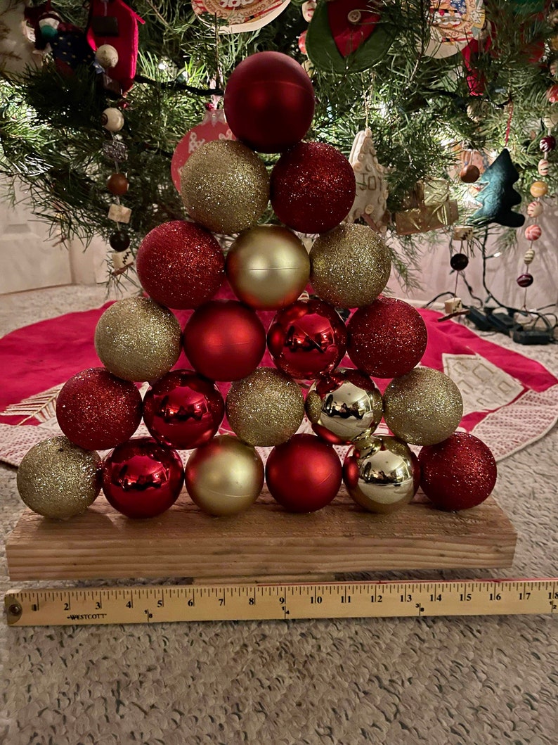 Homemade Christmas Balls Tree - Holiday Decor - Etsy