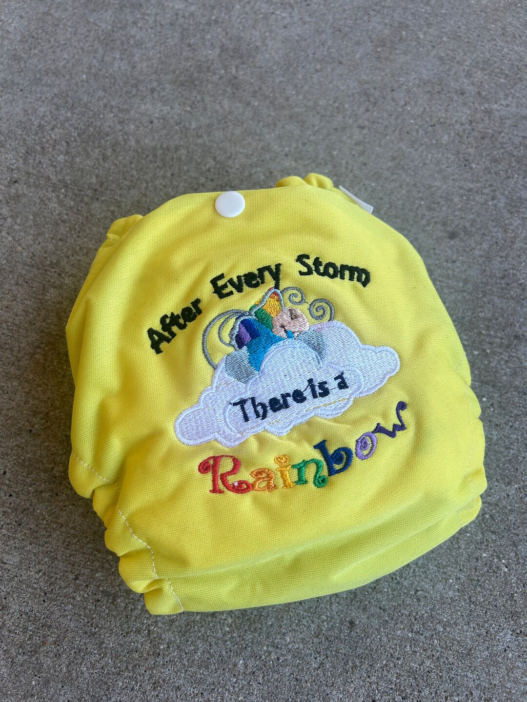 After the Storm Rainbow Cloth Diaper Cover: AI2 Bamboo Fleece, Mini Bum ...
