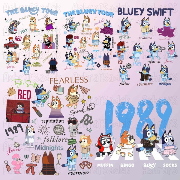 Bluey the Eras Tour Png - Etsy