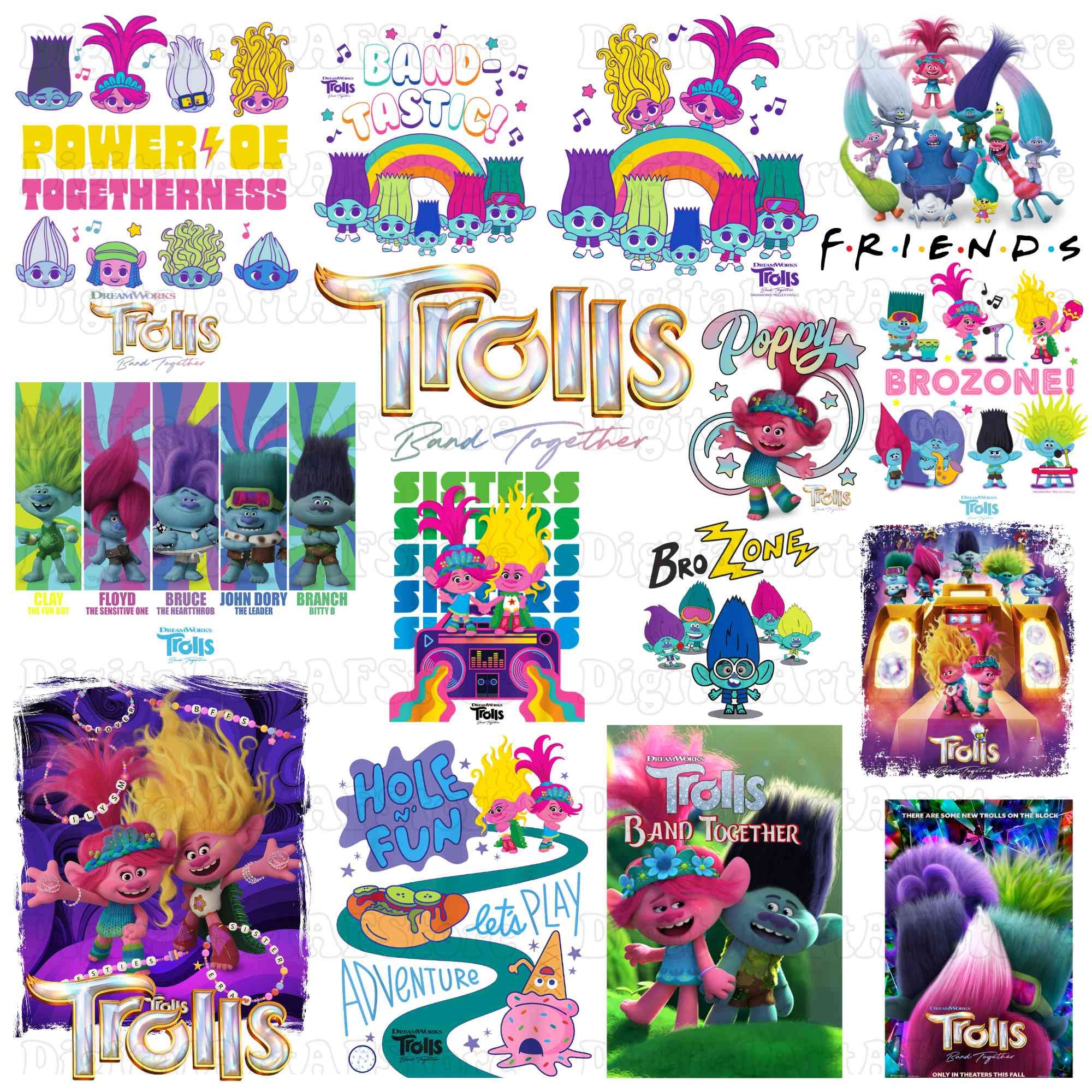 Trolls Band Together Movie PNG Bundle, Queen Poppy, Trolls Band ...