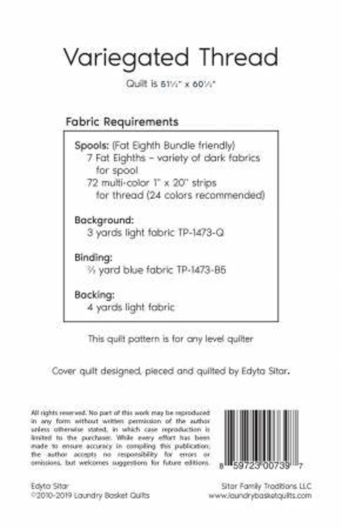 Variegated Thread Quilt Pattern From Laundry Basket Quilts by Sitar ...