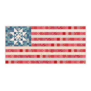 Americana Oh Beautiful Flag Runner and Amber Waves Mini Quilt Boxed Kit ...