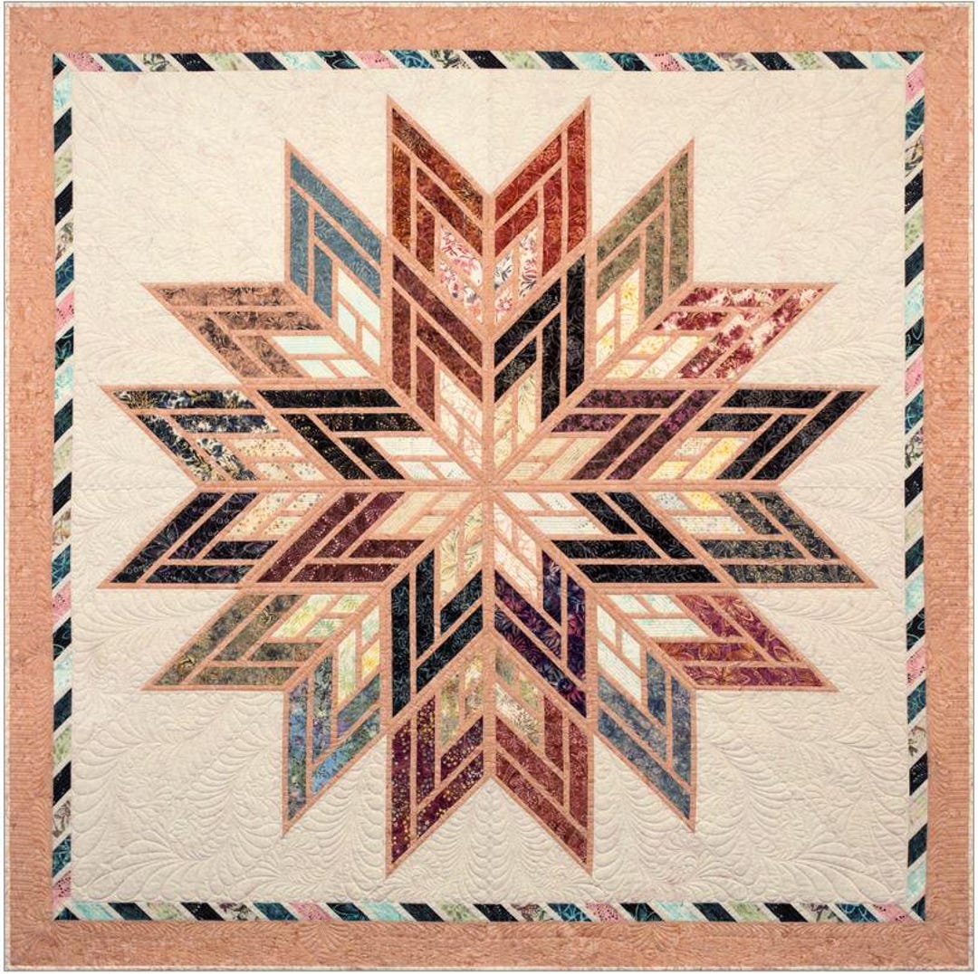 Fractured Star Quilt Pattern: Judy Niemeyer Paper Piecing (80x80in) - Etsy