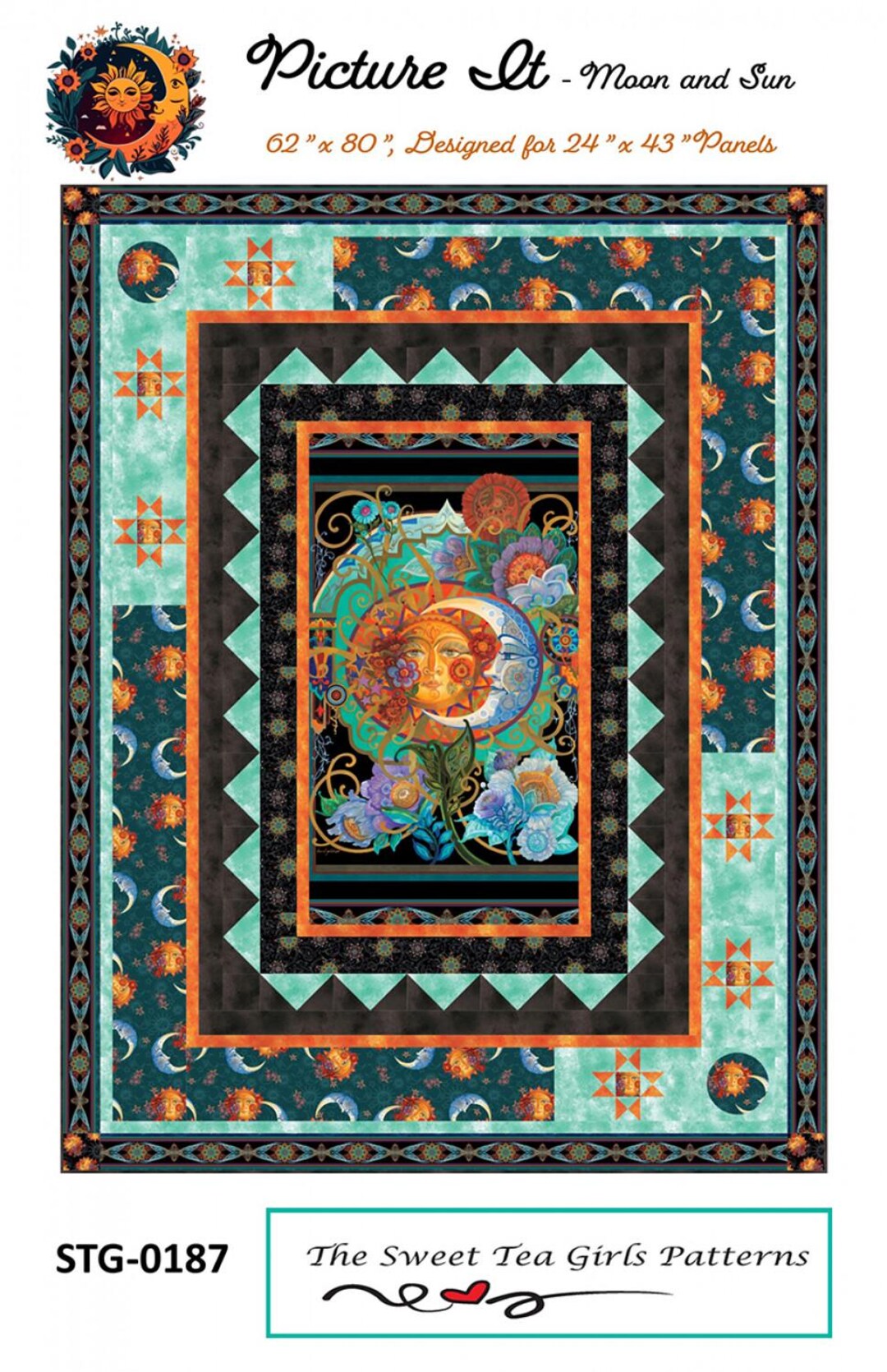 Picture It? Quilt Pattern 60 X 80 Moon and Sun Panel From Sweet Tea ...