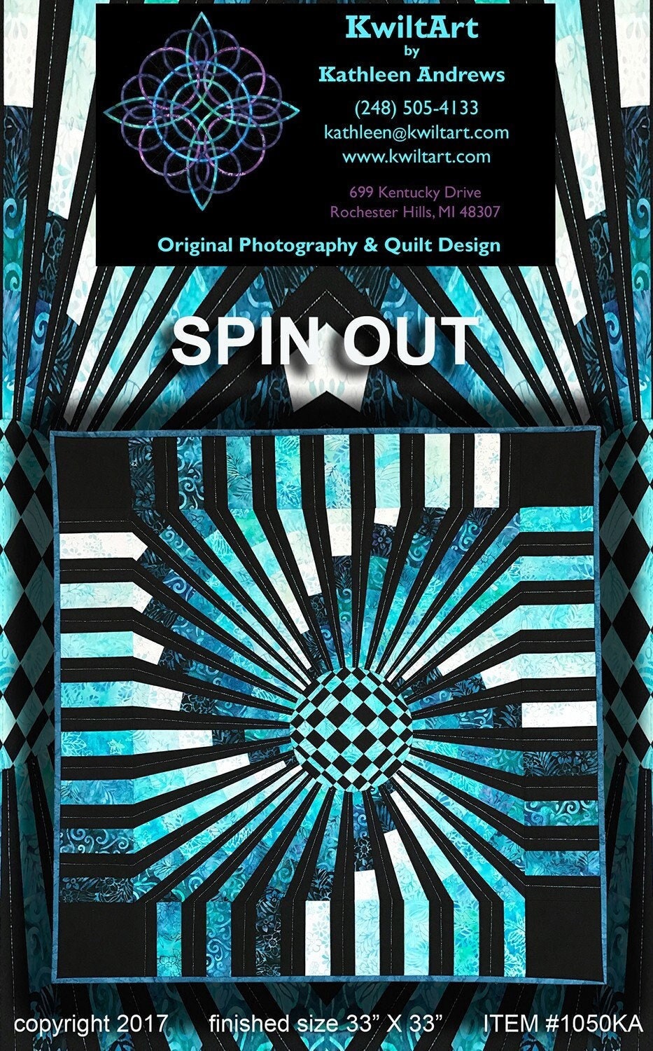 Spin Out Quilt Pattern by Kathleen Andrews From Kwiltart 33x33 - Etsy
