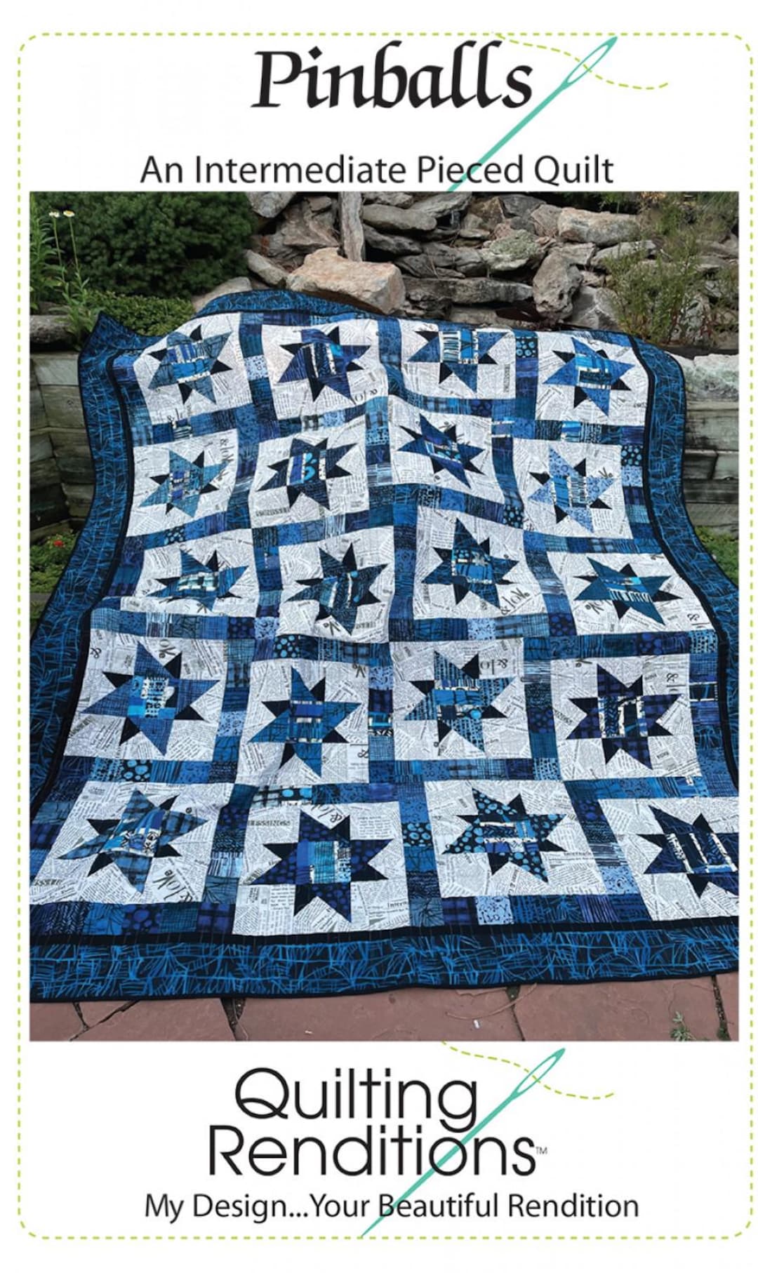 Pinballs Quilt Pattern 66 X 84 From Quilting Renditions by Kari Nichols ...