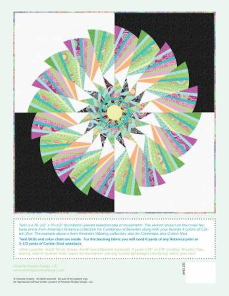 Twirl Quilt Pattern With Foundation Paper Piecing - Etsy