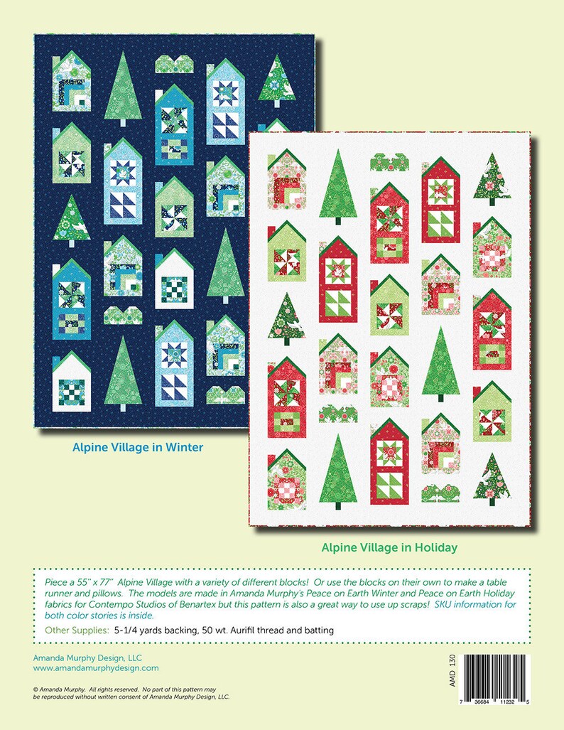 Alpine Village Quilt Pattern - Etsy