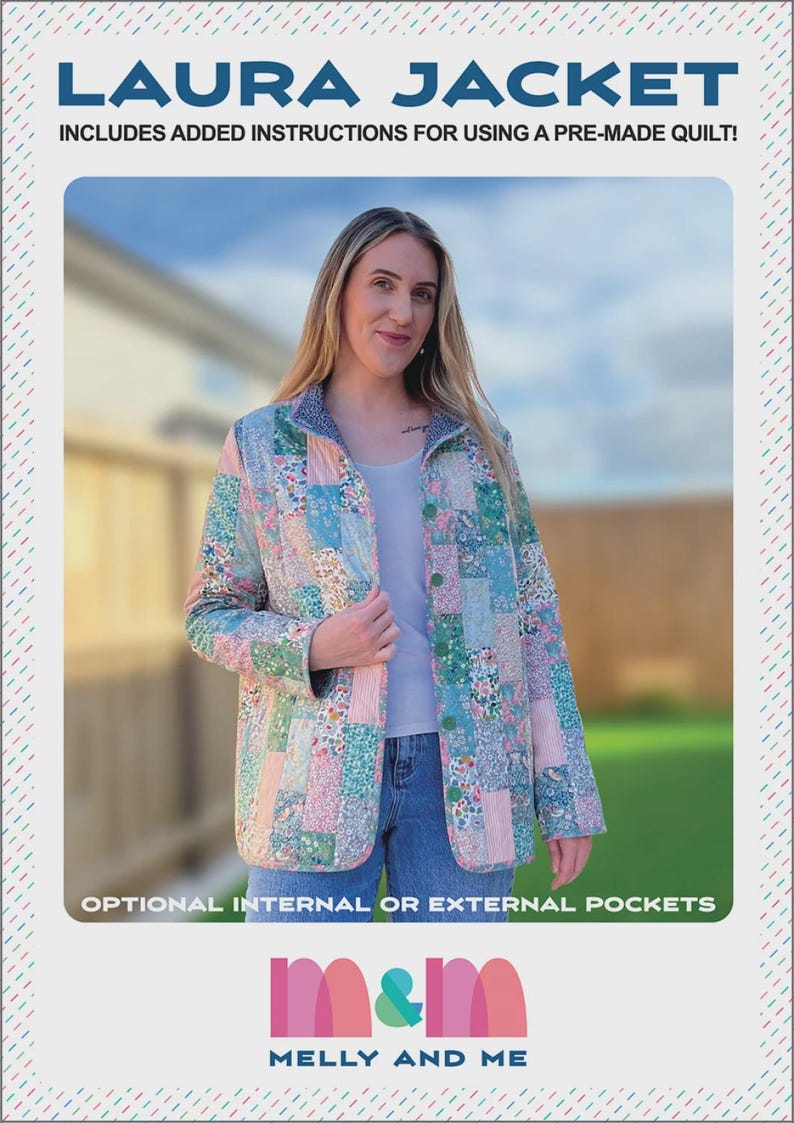 The Laura Patchwork Jacket Sewing Pattern for Women From Melly & Me ...