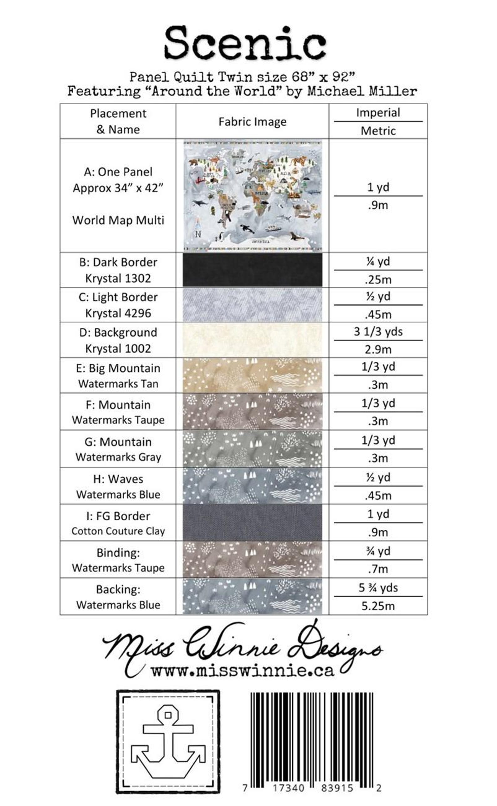 Scenic Panel Quilt Pattern From Miss Winnie Designs - Etsy