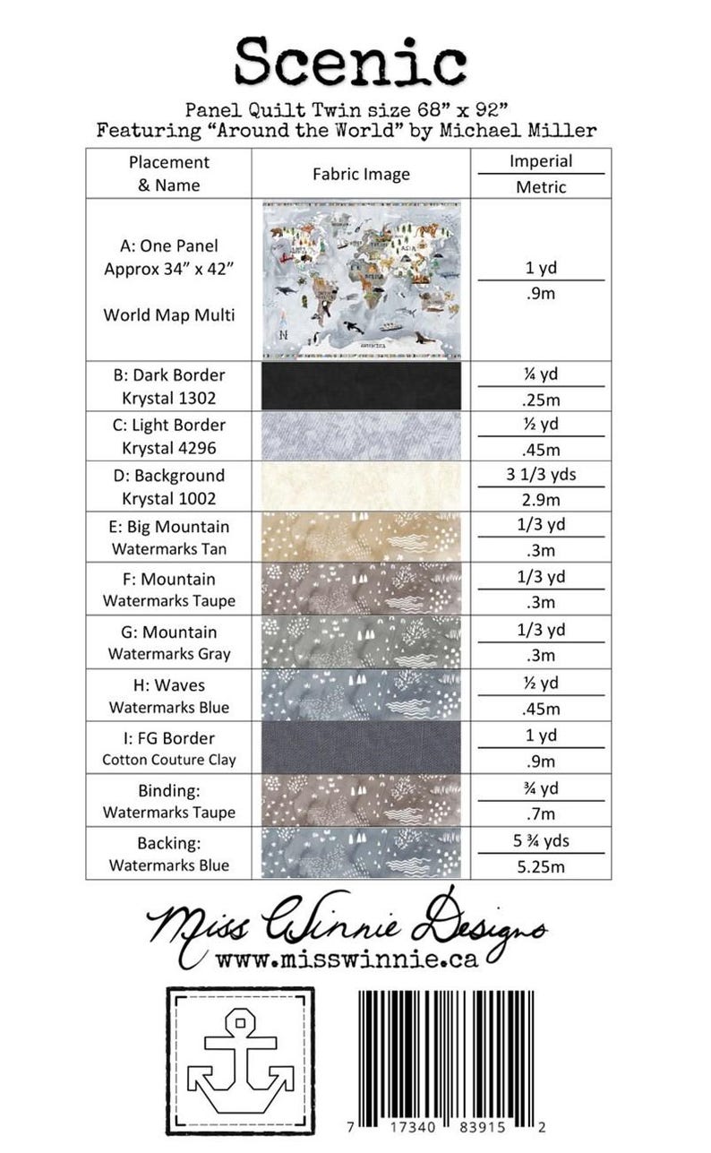 Scenic Panel Quilt Pattern From Miss Winnie Designs - Etsy