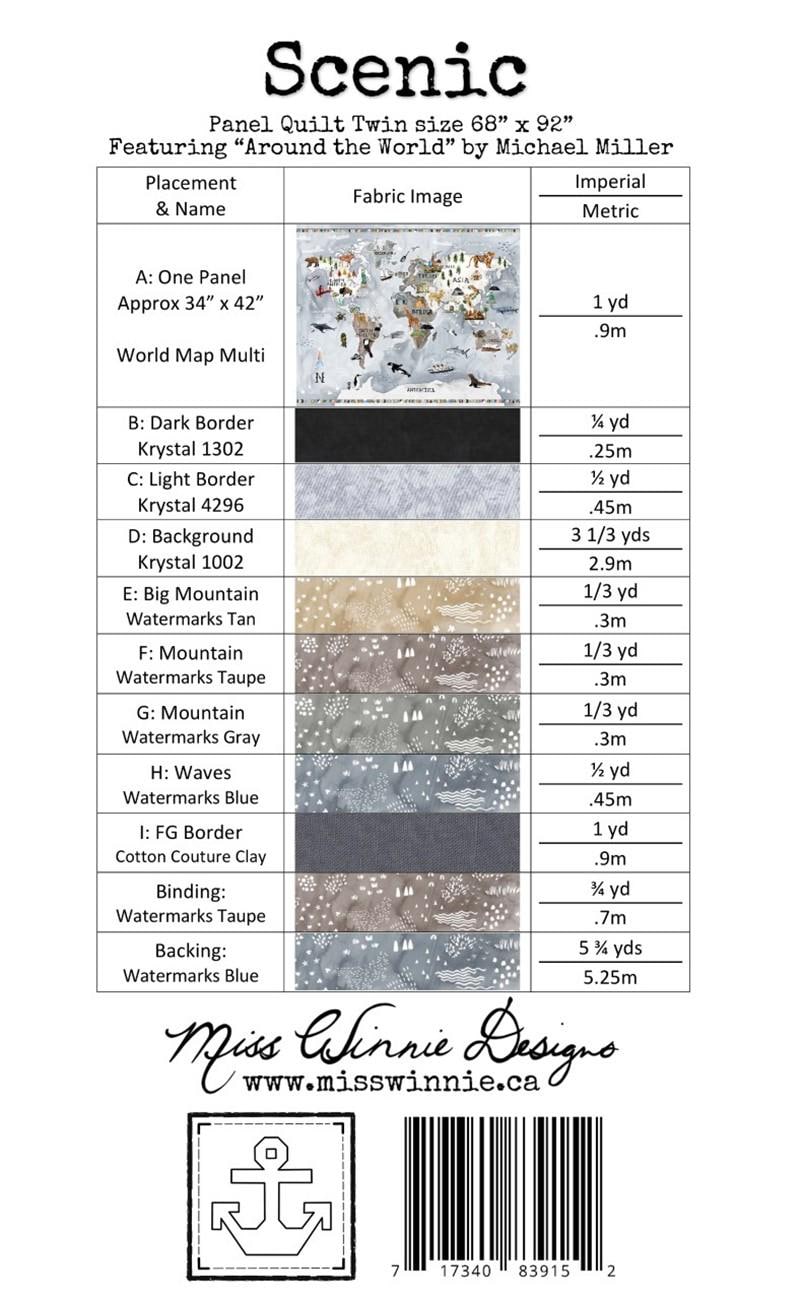 Scenic Panel Quilt Pattern From Miss Winnie Designs - Etsy