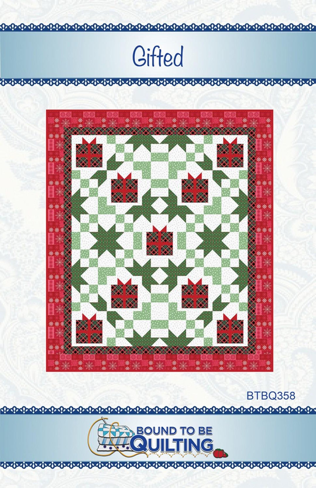Holiday Quilt Pattern: Gift Packages & Green Star Blocks (printed Paper ...
