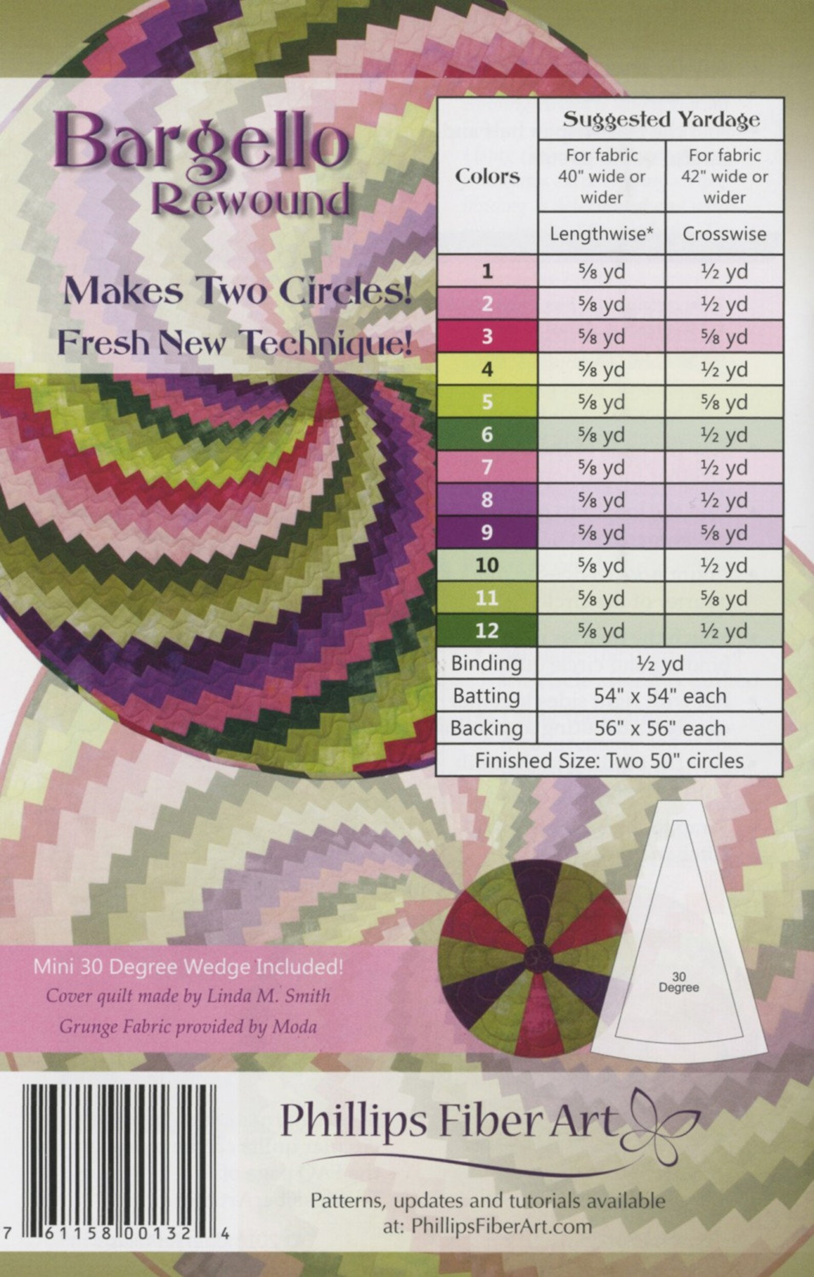 Bargello Rewound Quilt Pattern by Phillips Fiber Art Includes Mini 30 ...
