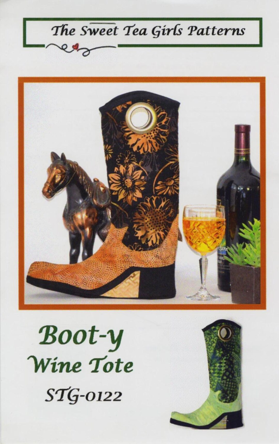 Boot-y Wine Tote 16 X 11 Sewing Pattern From Sweet Tea Girls Patterns ...