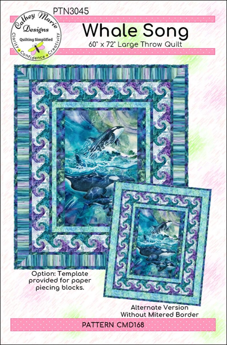 Whale Song Quilt Pattern From Cathey Marie Designs by Laird, Cathey - Etsy Whale Song Quilt Pattern From Cathey Marie Designs by Laird, Cathey - Etsy