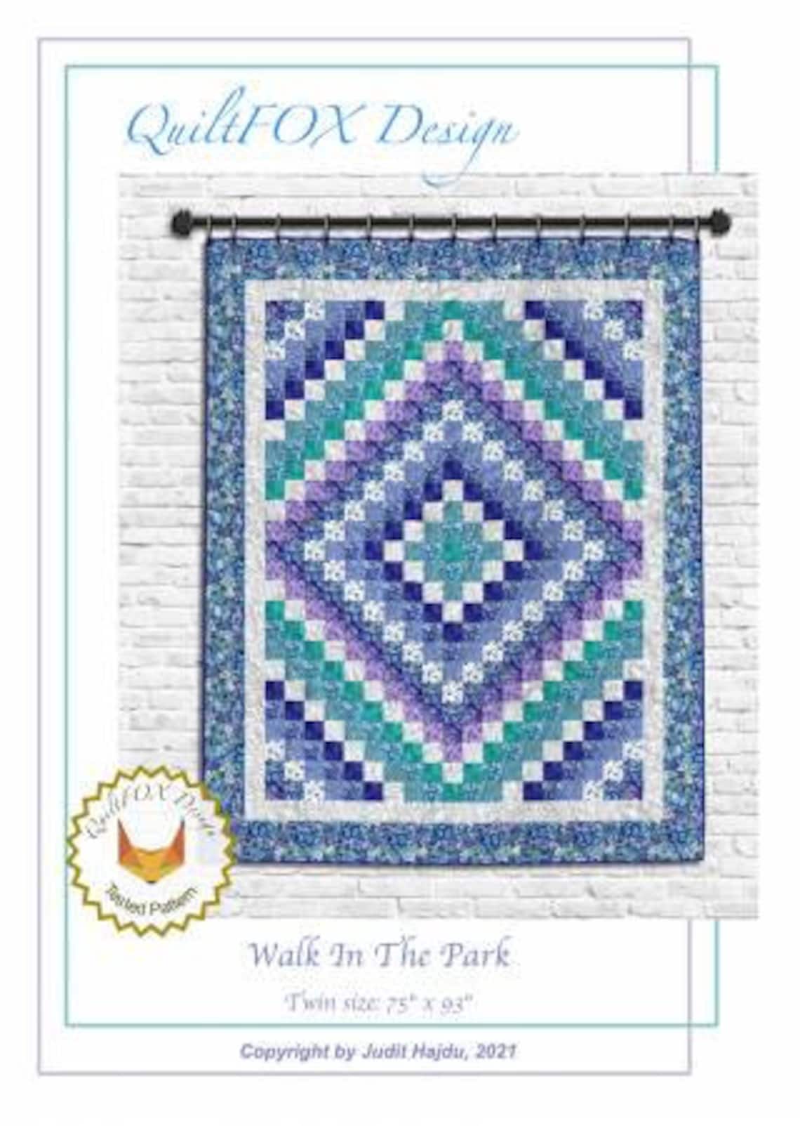 Walk in the Park Quilt Pattern From Quiltfox by Hajdu, Judit Trip ...