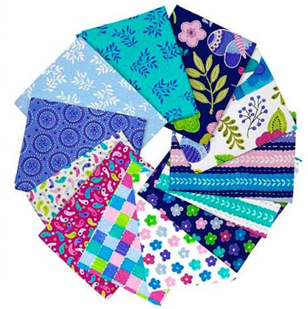 Spring Awakening Fabric Fat Quarter Bundle: Quilting Treasures Cotton ...
