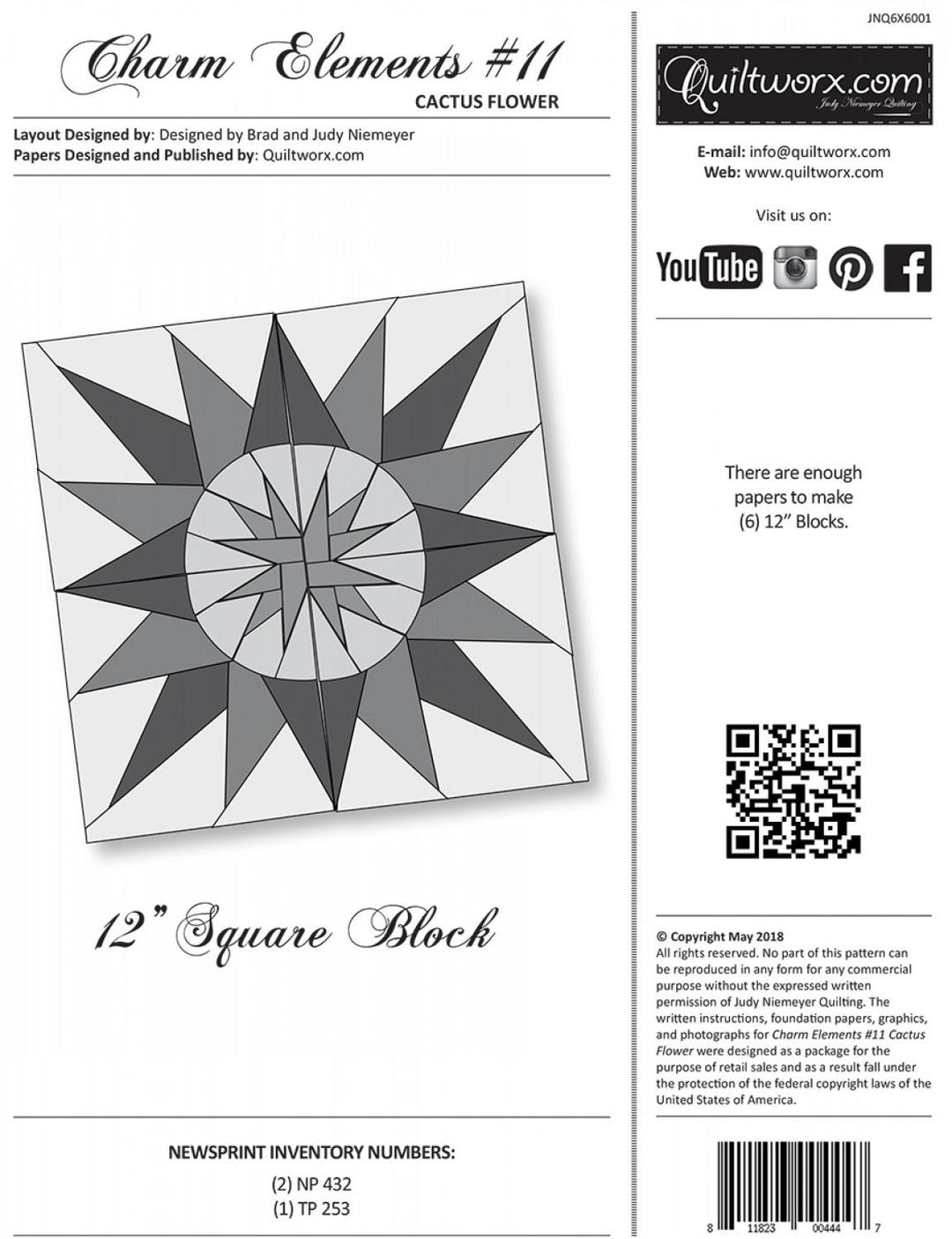 Charm Elements #11 12-inch Square Block Quiltworx by Brad and Judy ...