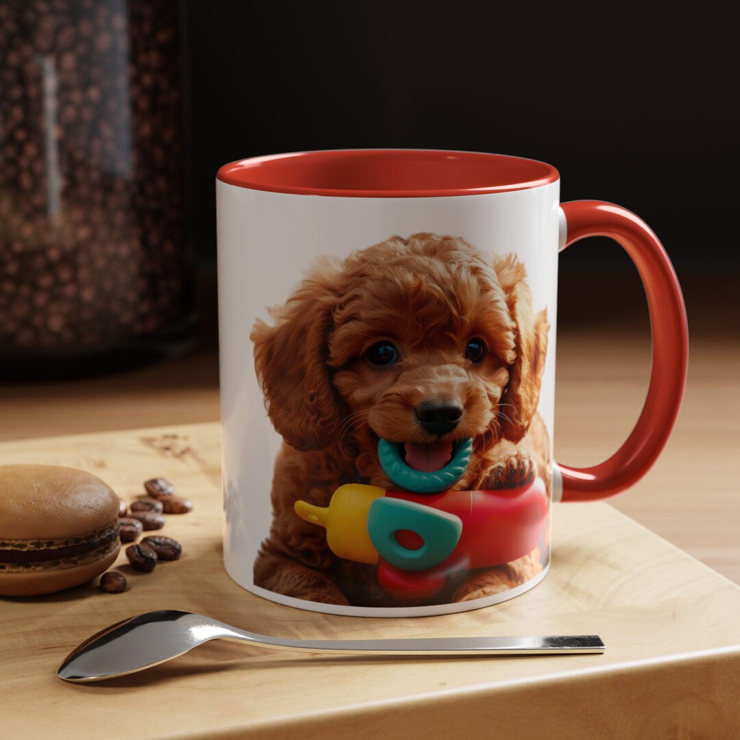 Mug, Cute Poodle Pup Design, Dog Lover Gift, Coffee Cup, Tea Mug, Pet ...