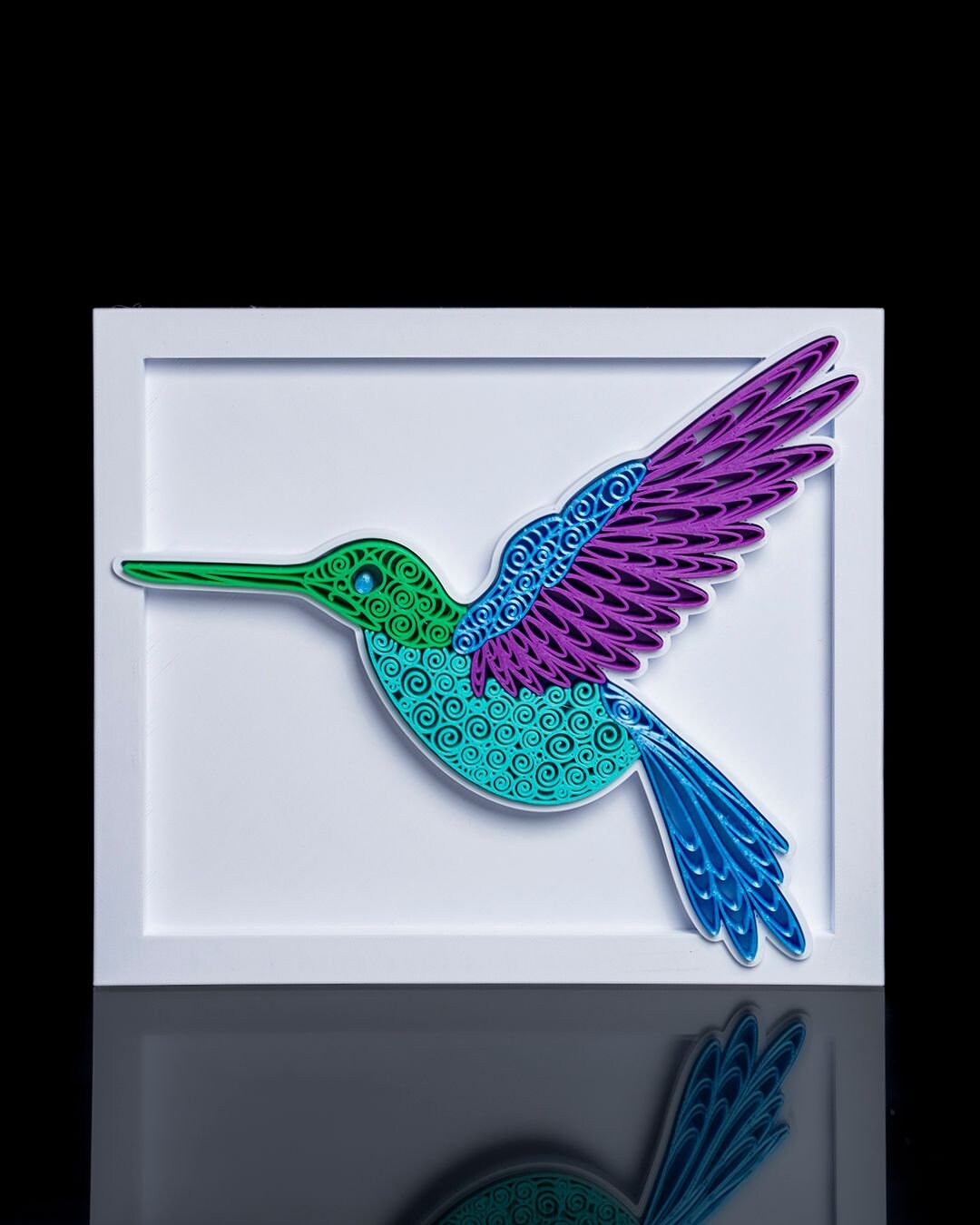Quilled Hummingbird in the Frame A Delicate Blend of Art and Ingenuity ...
