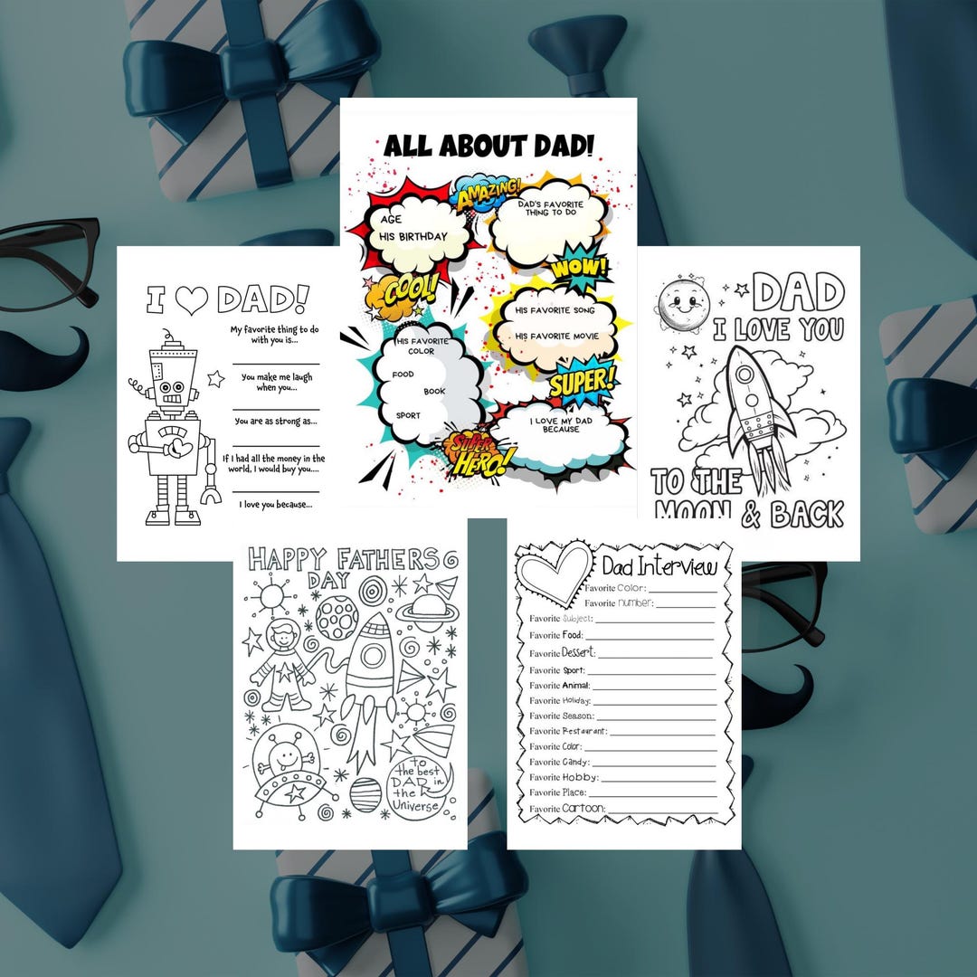 All About Dad Printable, Fathers Day Questionnaire, Dad Gift From Kids ...