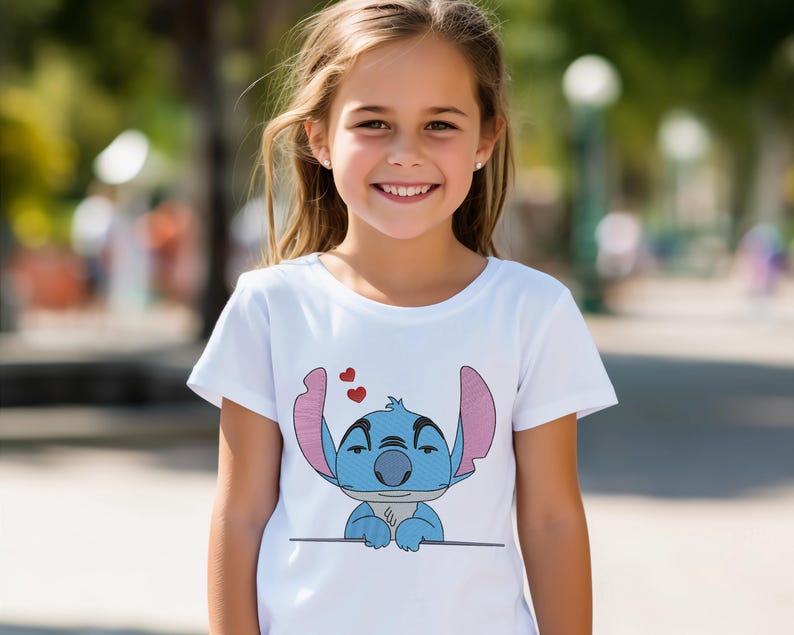 Stitch With Heart Embroidery Design, Stitch Lilo Embroidery Machine ...