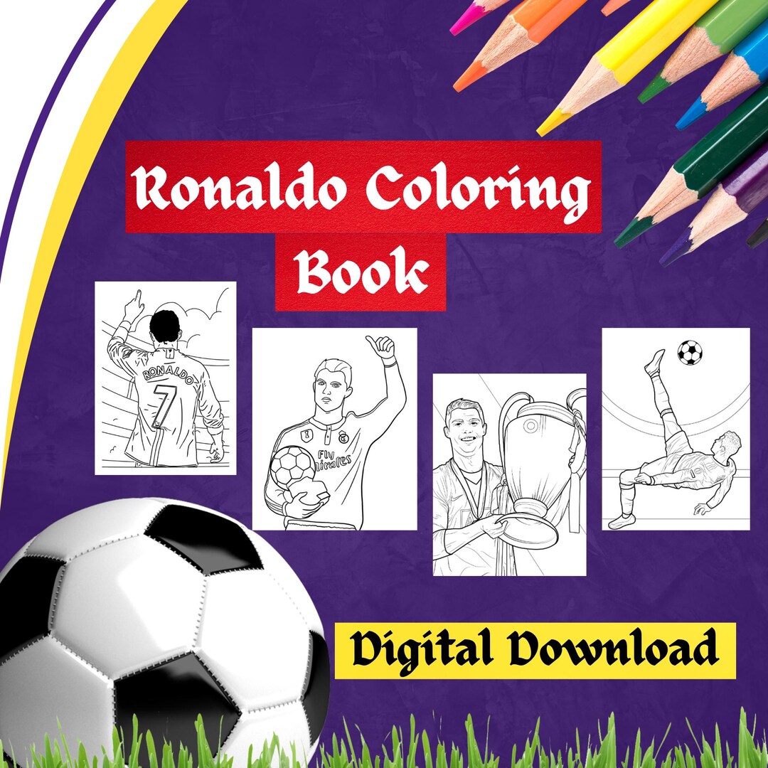 Ronaldo Coloring Pages Printable, CR 7, Kids Coloring Book, Fun ...