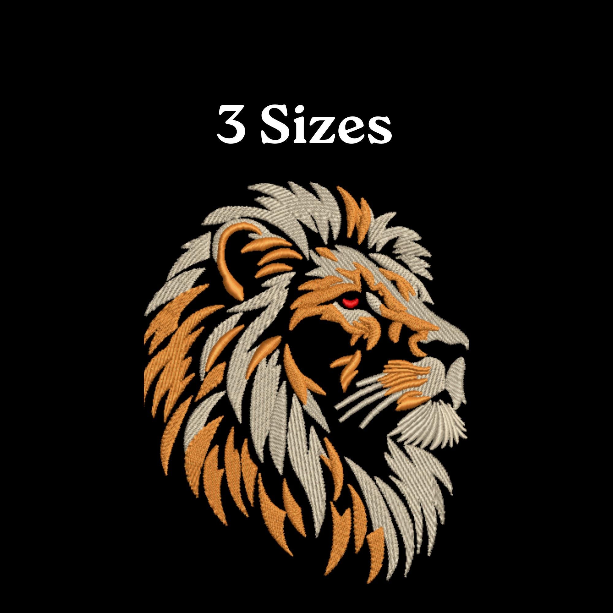 Majestic Lion Head Embroidery, Custom Embroidery Digitizing, Royal ...