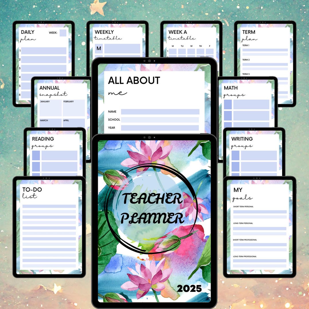 Teacher Planner 2025 Printable, Good Note Teacher Planner, Academic ...