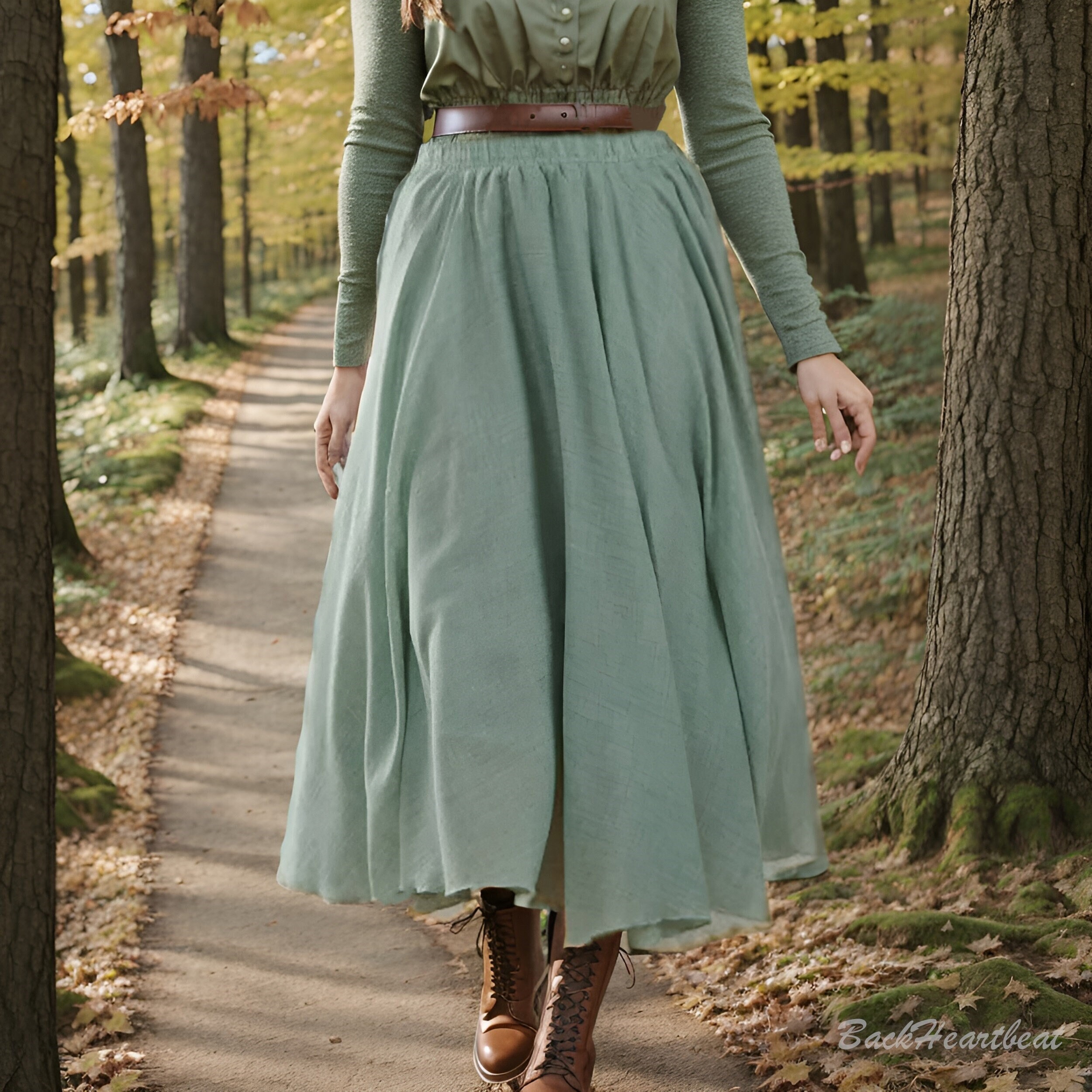 Linen Renaissance Skirt, Cottagecore Ren Faire Skirt, Loose Skirt Dress ...