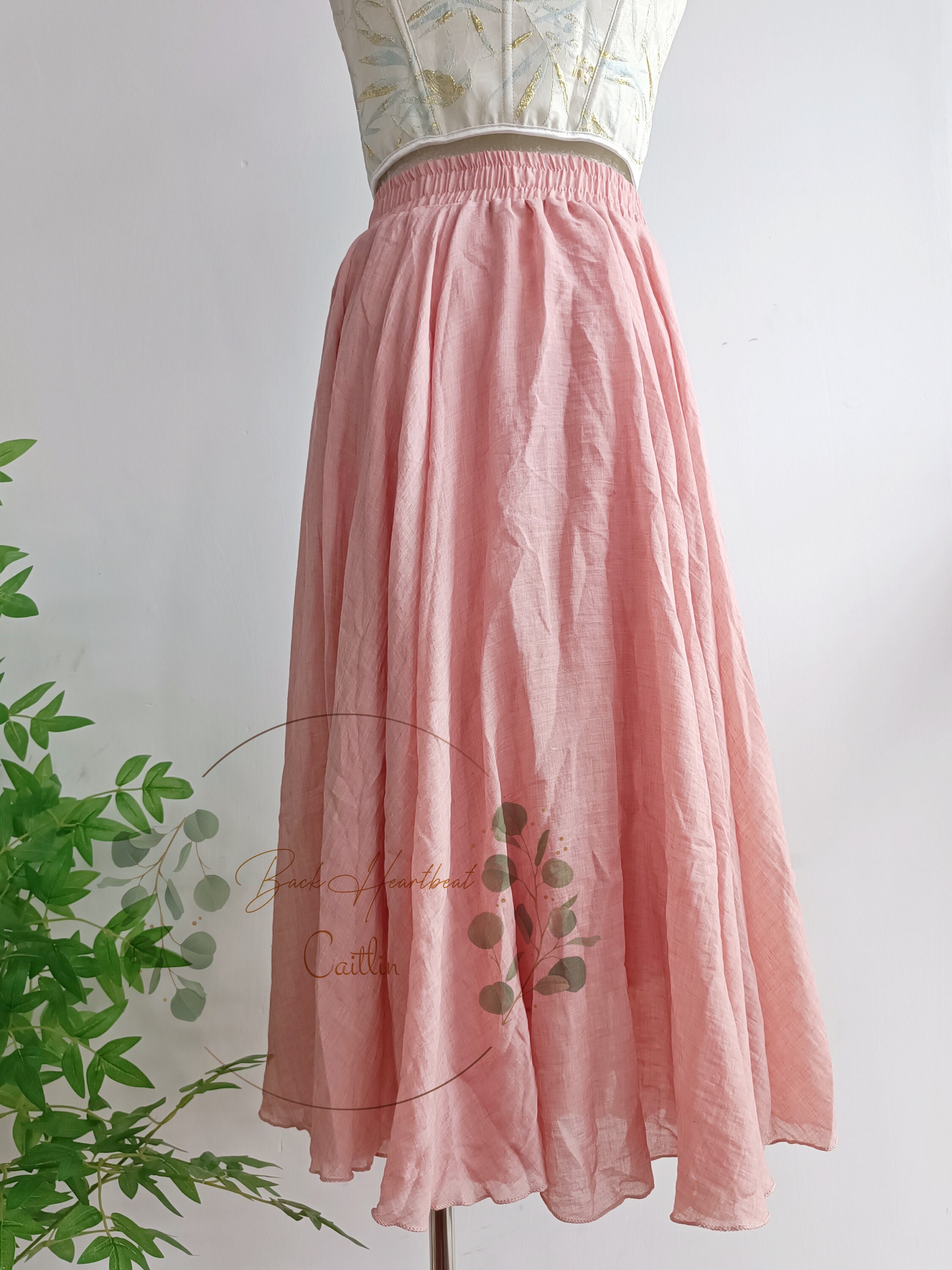 Fairy Renaissance Skirt, Pink Ren Faire Skirt, Cottagecore Medieval ...